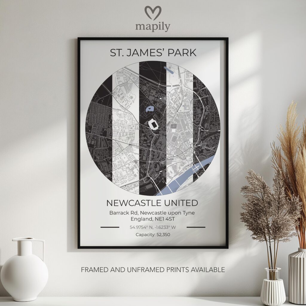 Newcastle United Stadium Map - Mapily